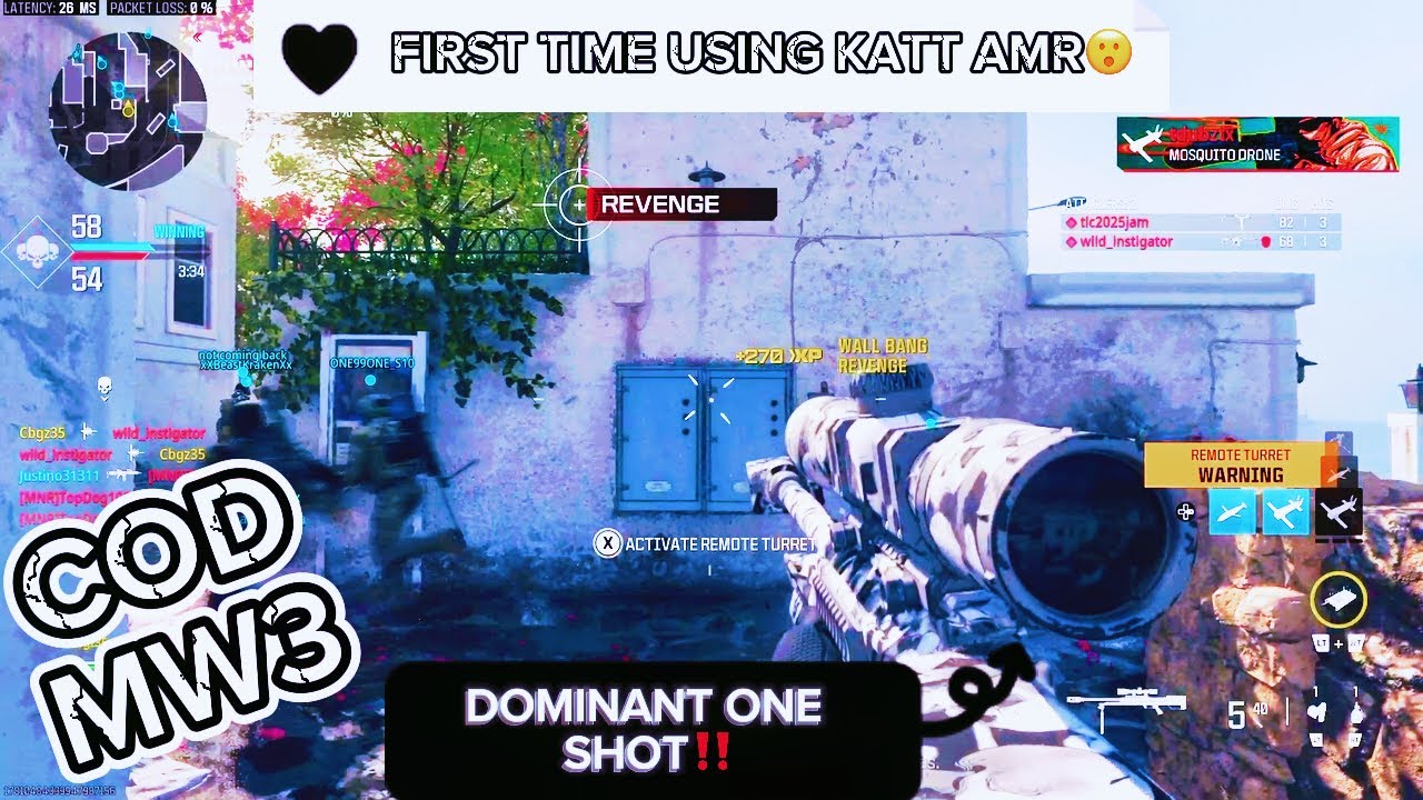 First time using KATT AMR in MW3‼️(Favorite Sniper) *INTRIGUING SHOTS*💯 ...