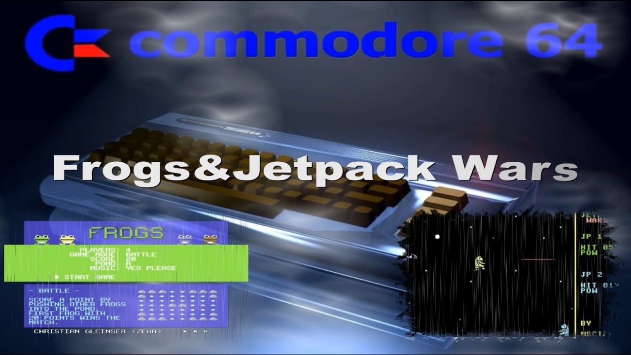 Commodore 64 new games -=Frogs=- -=Jetpack Wars=- - YouTube