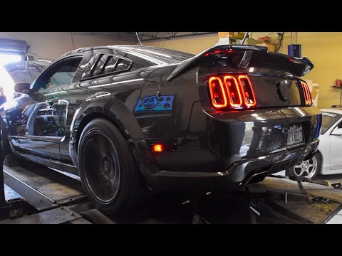 Beautiful Procharged S197 Mustang GT on the dyno! - YouTube