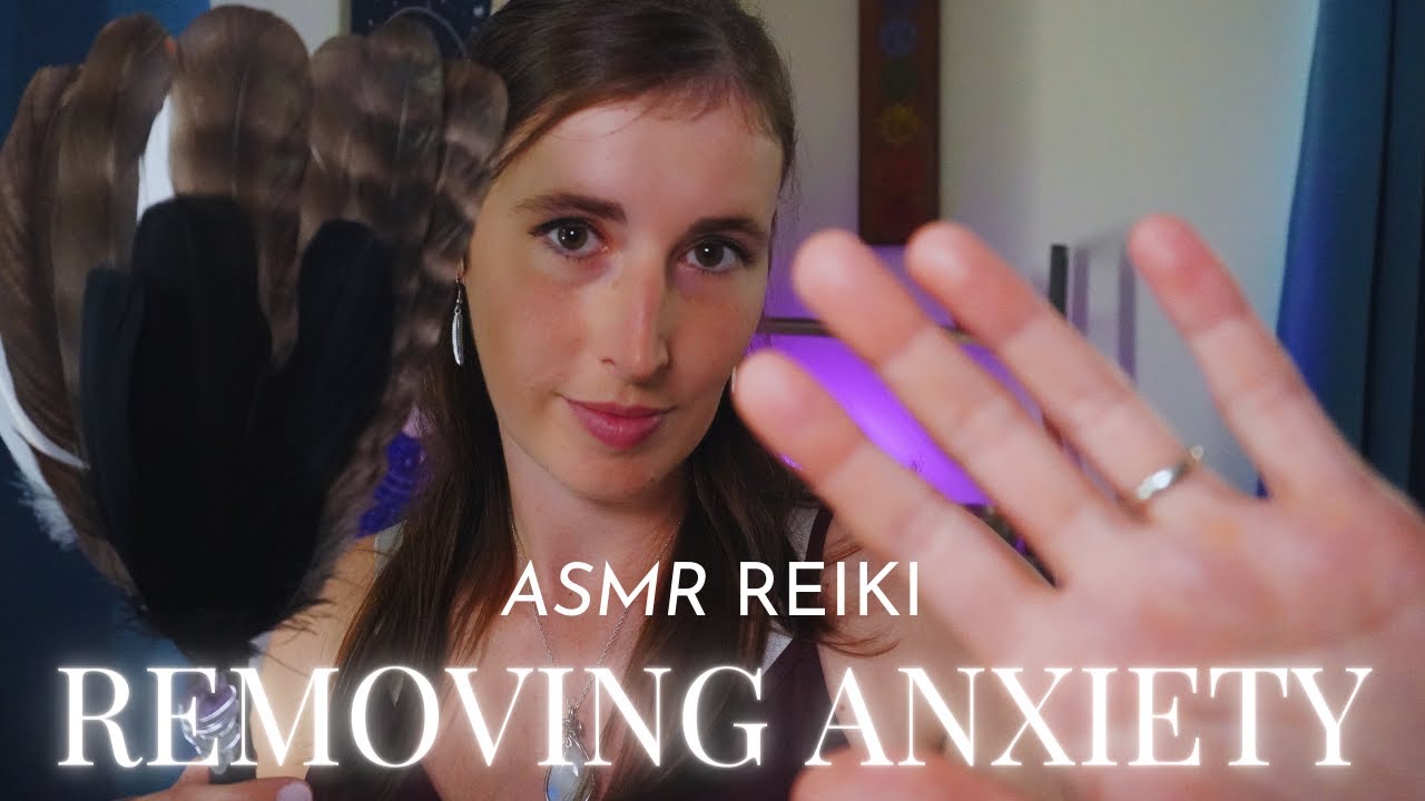 Cleansing ASMR Reiki For Anxiety - Removing Stress Anxiety & Fear - Plucking, Cutting Bad Chords ...