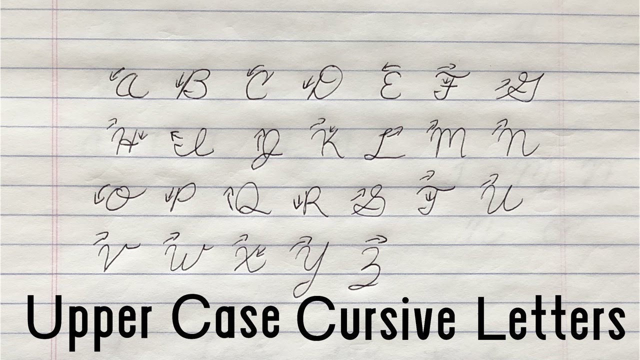 Upper Case Cursive Writing - YouTube