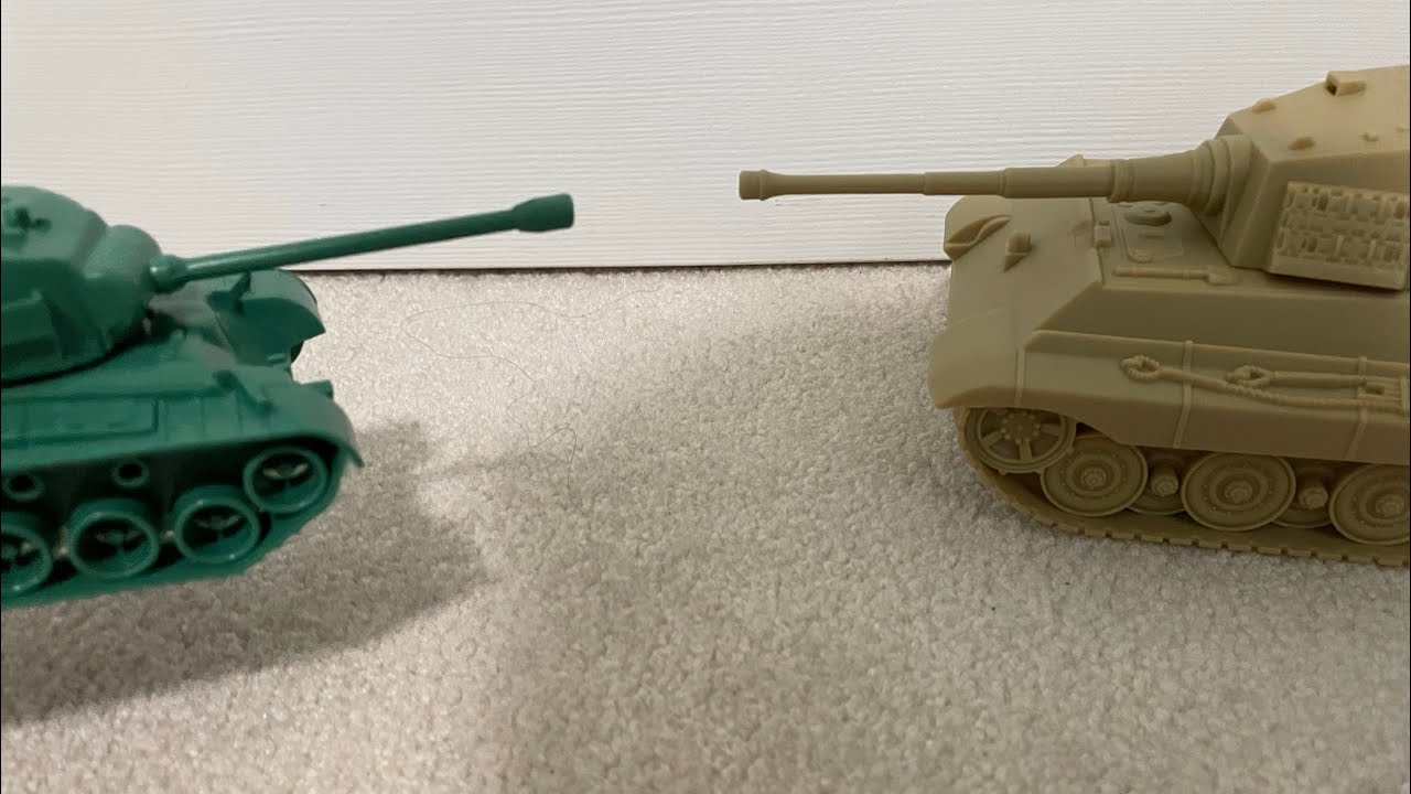 M26 Pershing Vs King Tiger II: WW2 Army men Stop Motion - YouTube