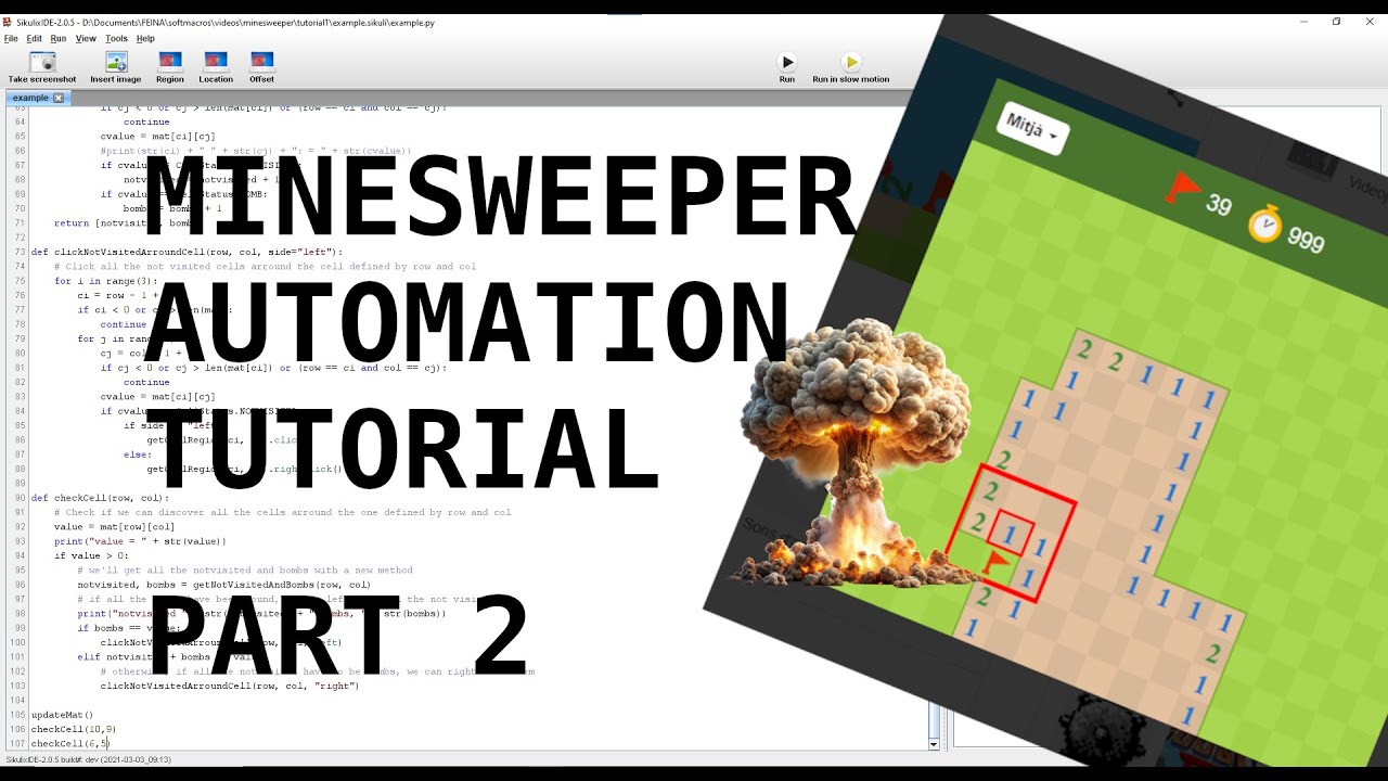 🌟 Minesweeper Automation Tutorial: Part 2 - Cell Evaluation! 🌟 - YouTube