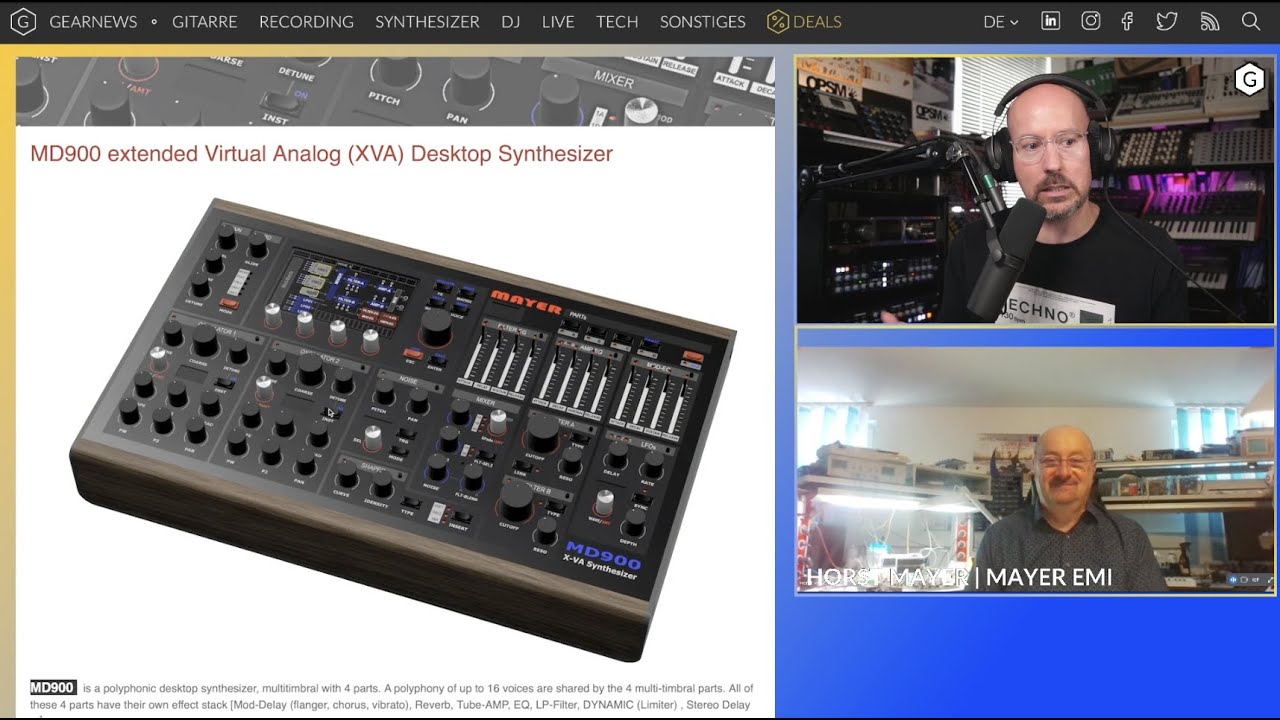 GEARNEWS - NEWS DER WOCHE: Heute mit Horst Mayer von Mayer EMI! - YouTube