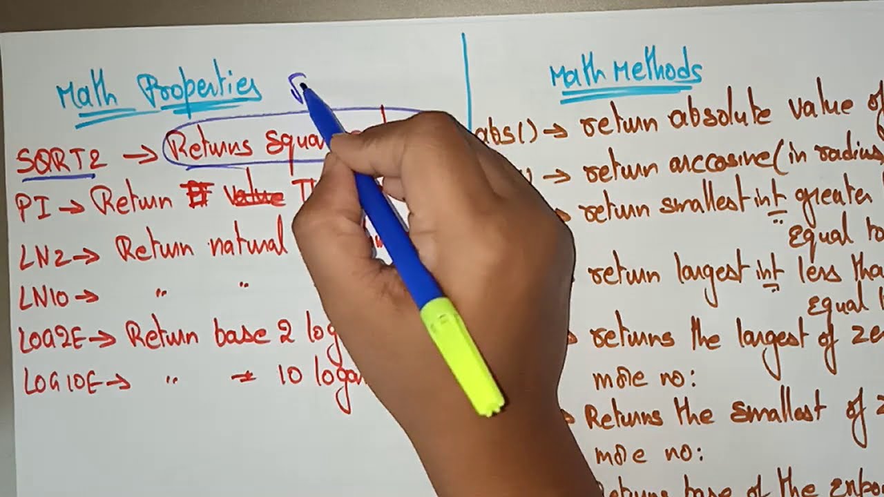 Javascript Objects Math Part 12 Wt Web Technology Lec 31