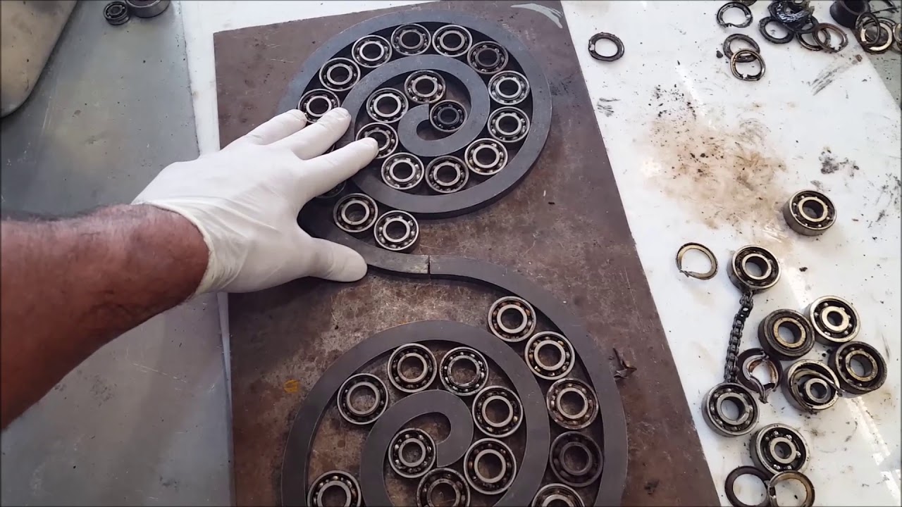Creation of an abstract sculpture with ball bearings - YouTube