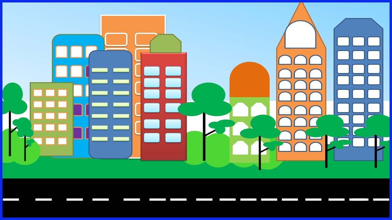 👉How to Make Animated City In Powerpoint 2010| Powerpoint में Animated ...