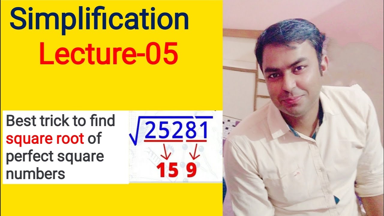 Square Root Short Trick Simplification Lecture 05 Vedic square-root-short-trick-simplification-lecture-05-vedic