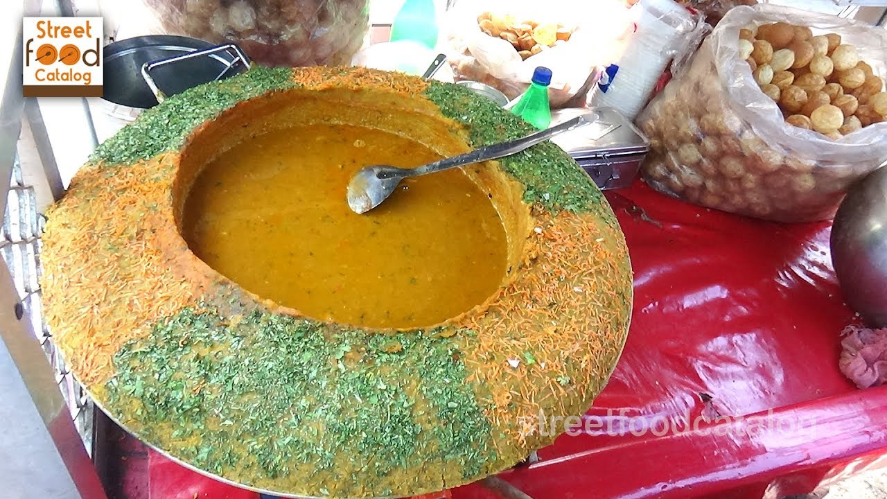 indian famous street food | pani puri chaat street food | evening ...