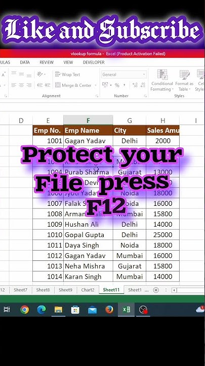 How to Protect excel sheet | How to Protect excel file | excel | shorts - YouTube