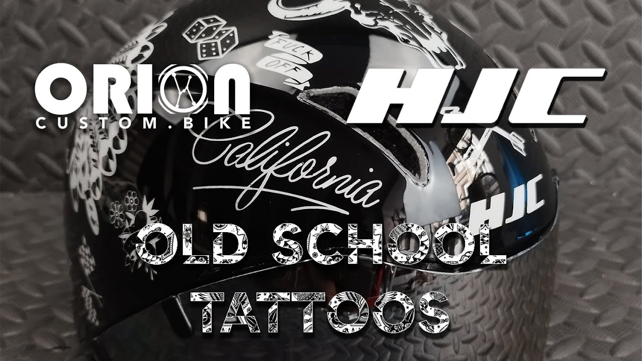 CUSTOM PAINT | HJC Adwatt 1.5 | Painting a bike helmet with old school ...