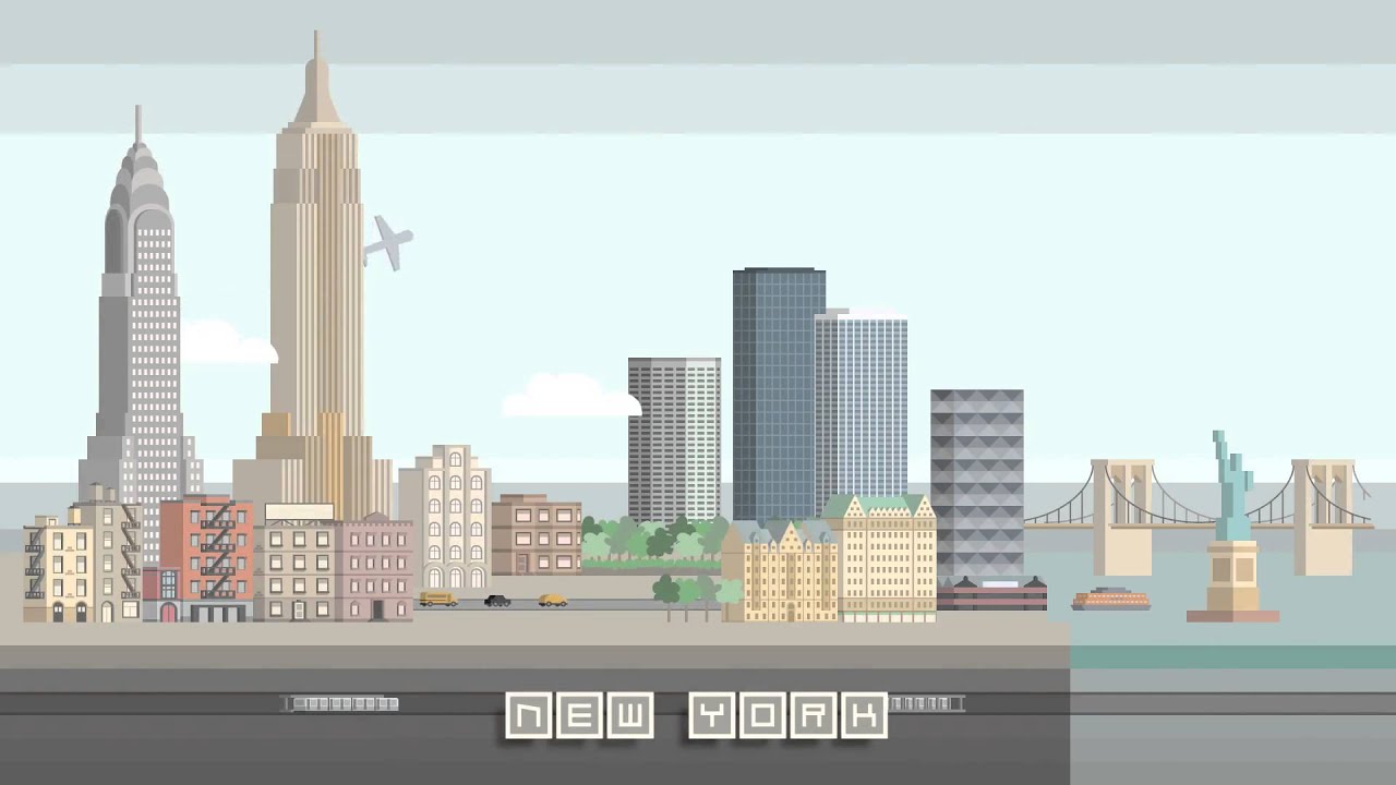 After Effects project - Cities Animation - YouTube