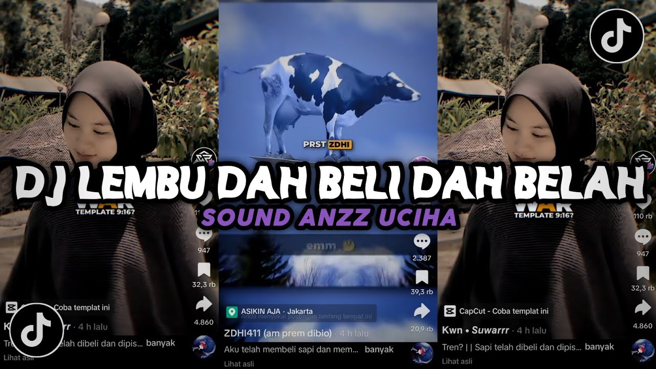 DJ LEMBU DAH BELI DAH BELAH 🐄 REMIX | LEMBU DAH BELI DAH BELAH VIRAL ...