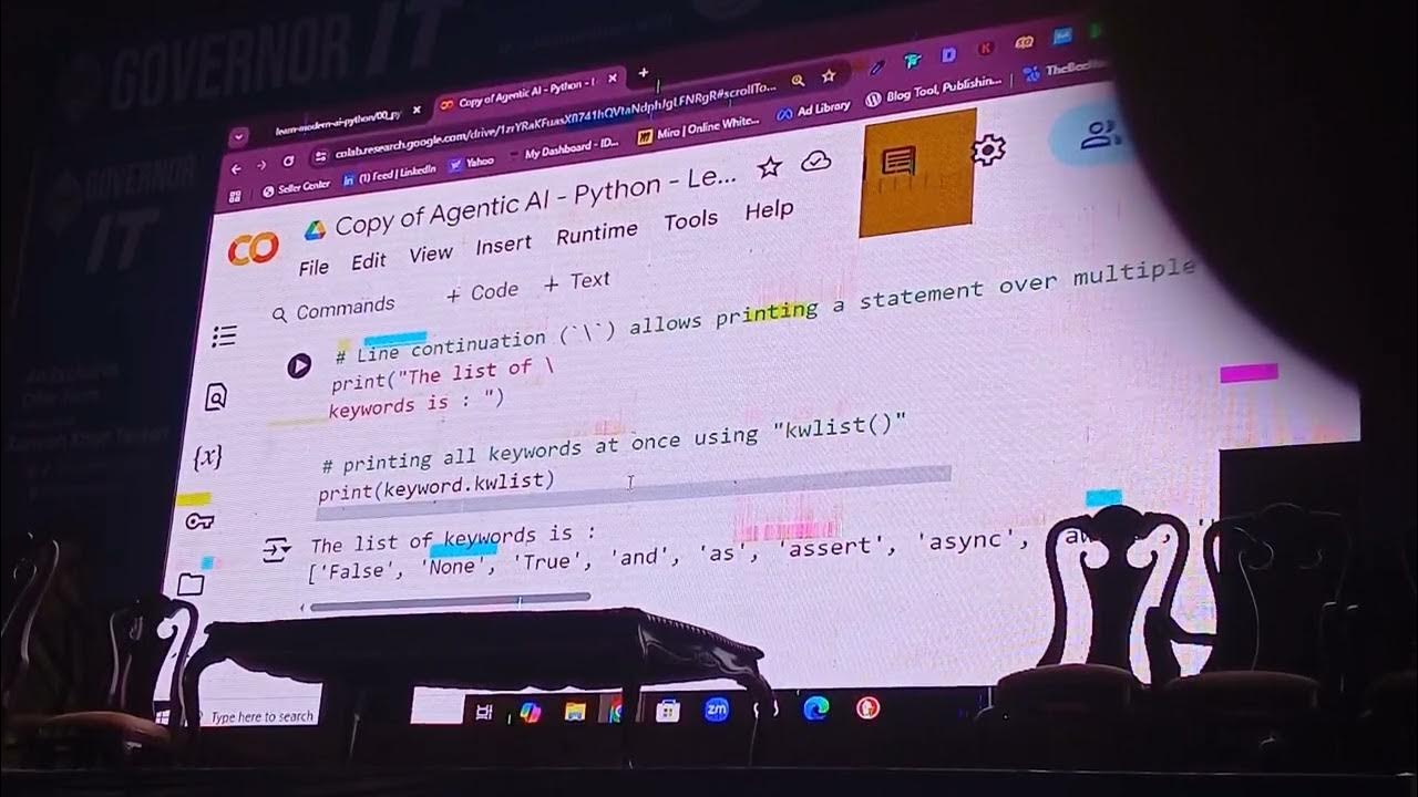 Python Sunday 9 to 12 class recording - YouTube
