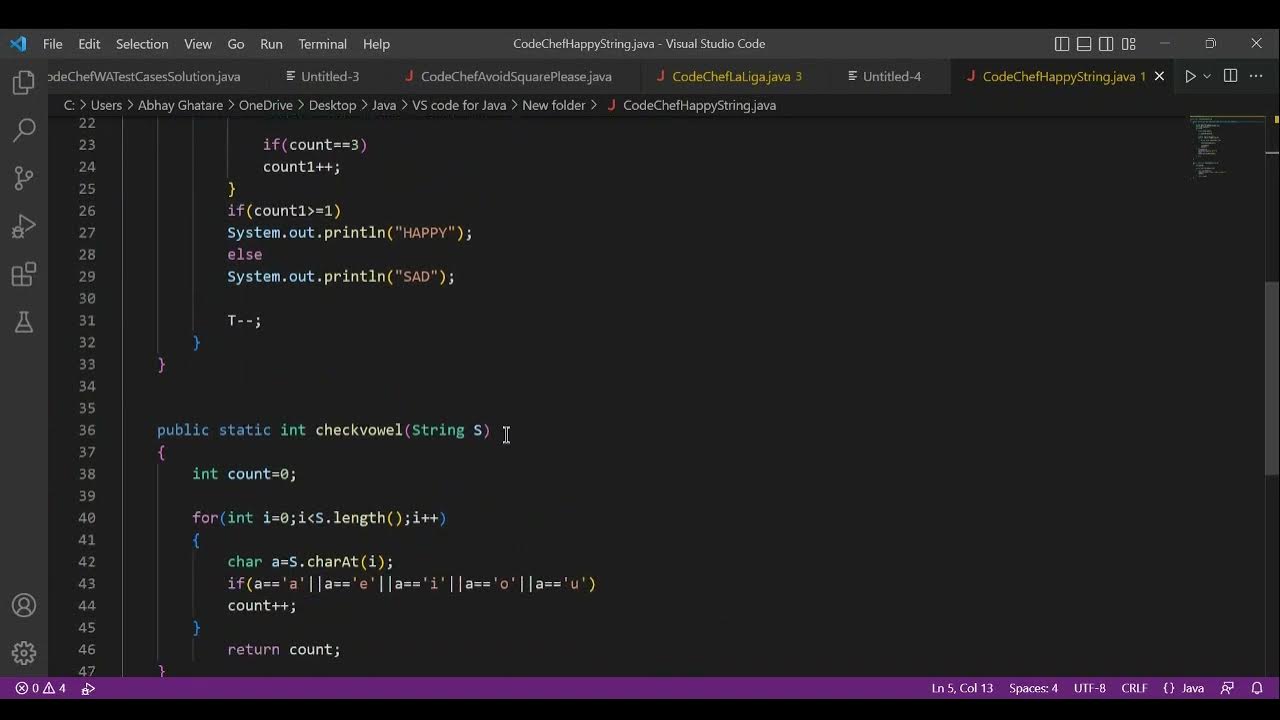 CodeChef Happy String - YouTube