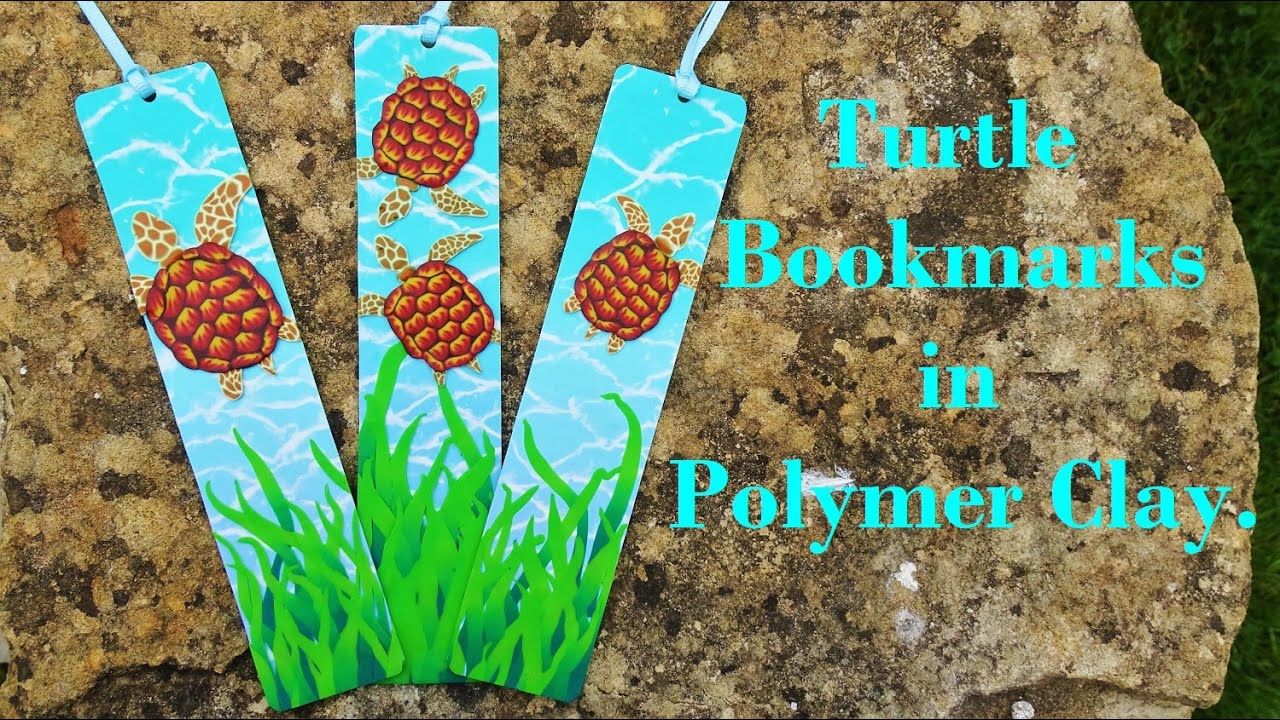 Turtle Bookmarks in Polymer Clay, a Tutorial - YouTube
