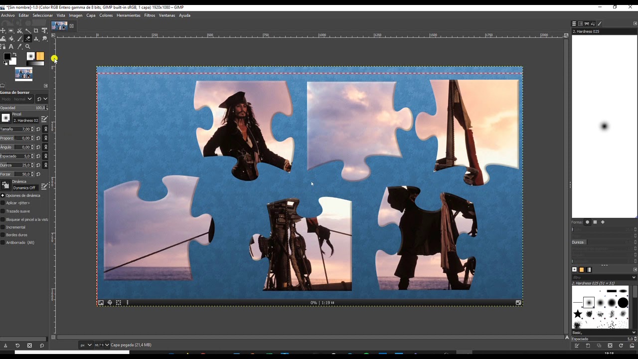 Puzzle Jigsawplanet y Gimp - YouTube