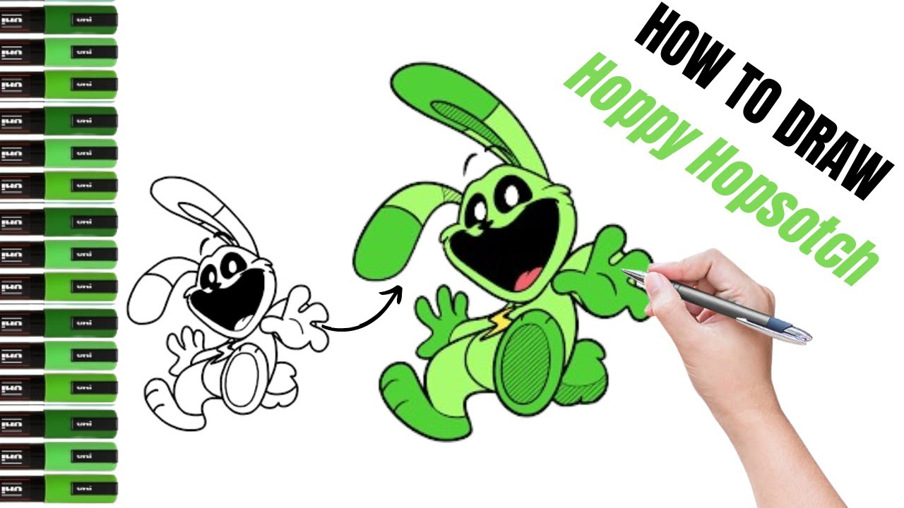 How To Draw Hoppy Hopscotch || PoppyPlaytime - YouTube