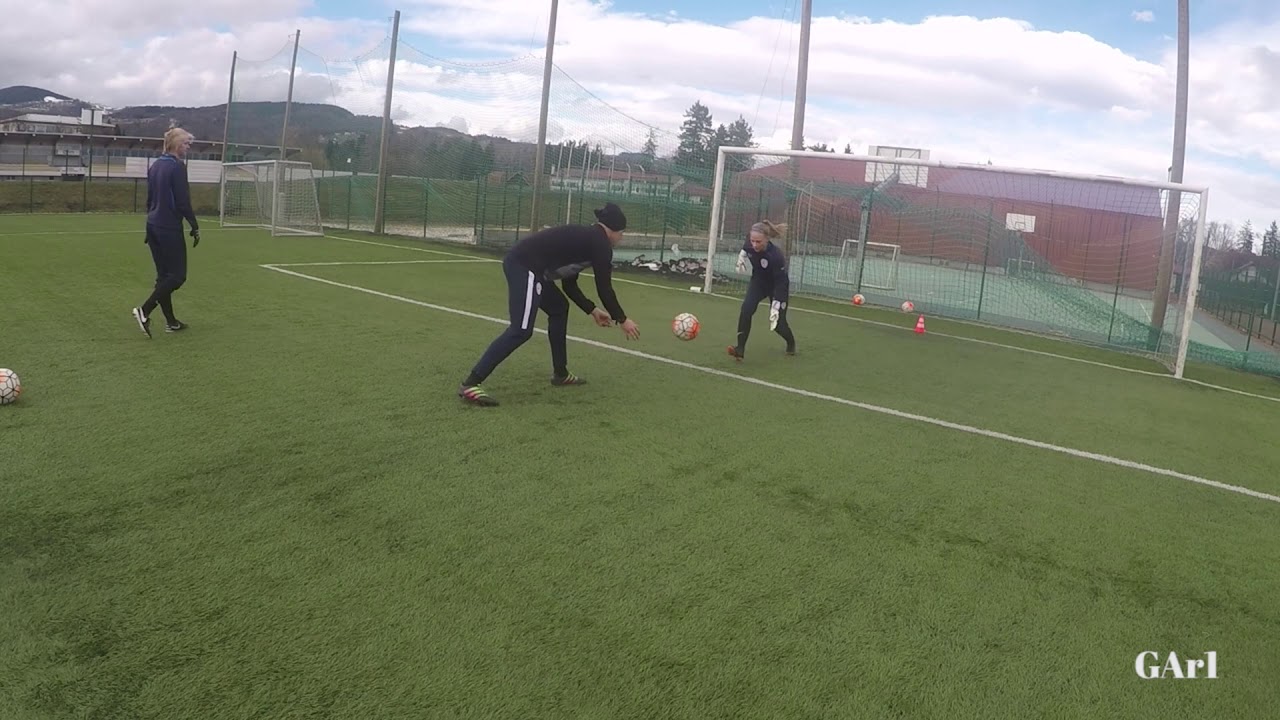 Goalkeeper training: Set Position & Diving - YouTube