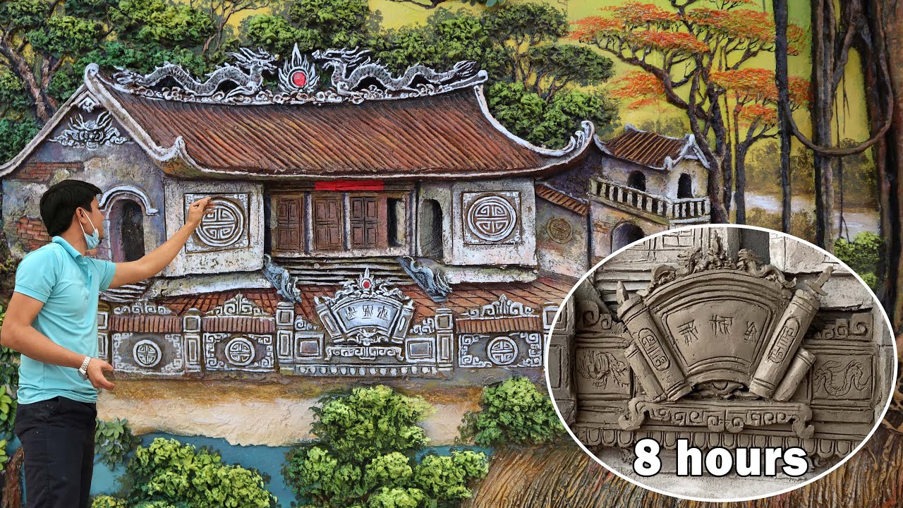 It's amazing that I made a mini bas-relief with sand cement - Art VN ...