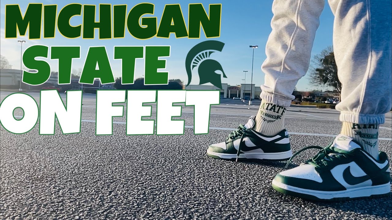 Nike Dunk “Michigan State” Unboxing & On Feet Review - YouTube