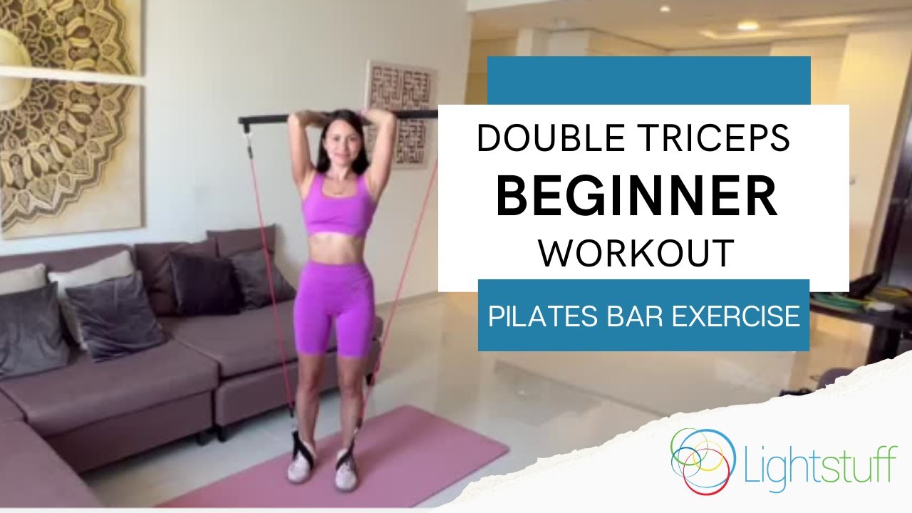 Easy Double Triceps Extension Pilates Bar Home Exercise Beginner ...