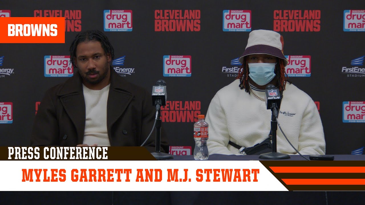 Myles Garrett and MJ Stewart Postgame Press Conference vs. Raiders ...