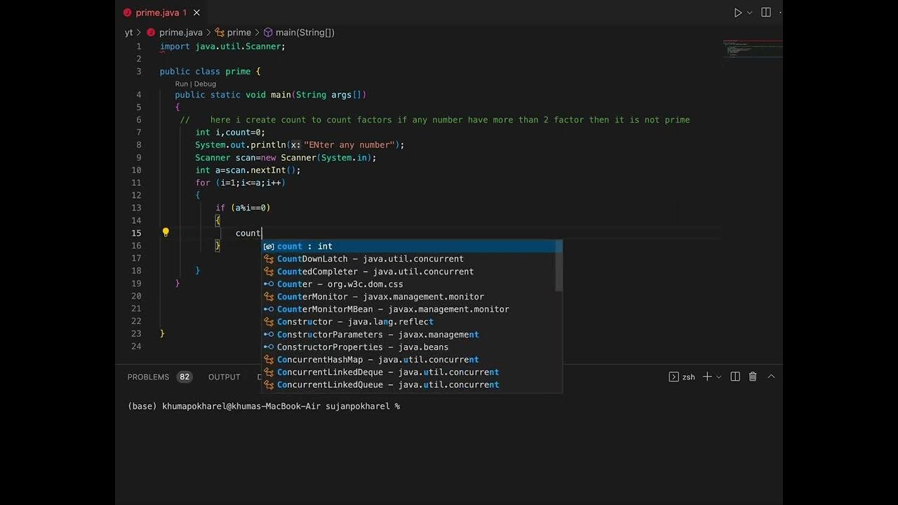 Find whether the Number is prime or not Using JAva - YouTube
