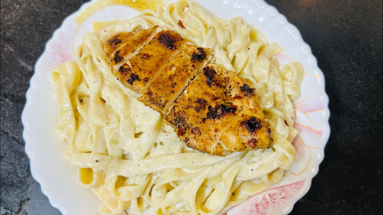 Let’s try YouTube recipe first time…chicken Alfredo pasta😋#youtubevideo ...
