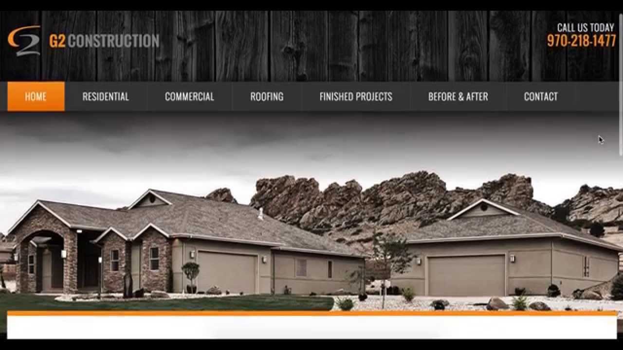 Website design tour: G2 Construction - YouTube