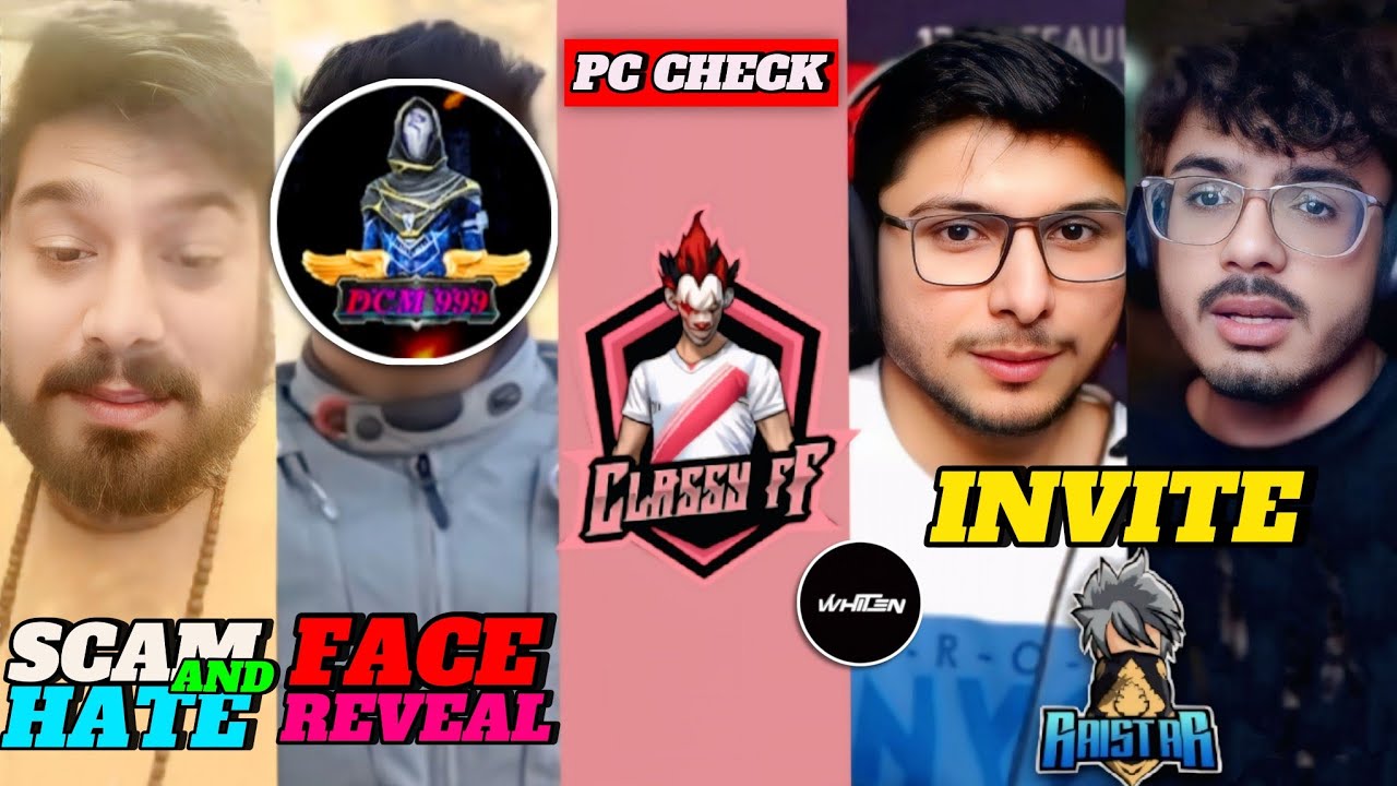 CLASSY FF PC CHECK🤬 DCM 999 FACE REVEAL😱 NONSTOP GAMING INVITE RAISTAR ...