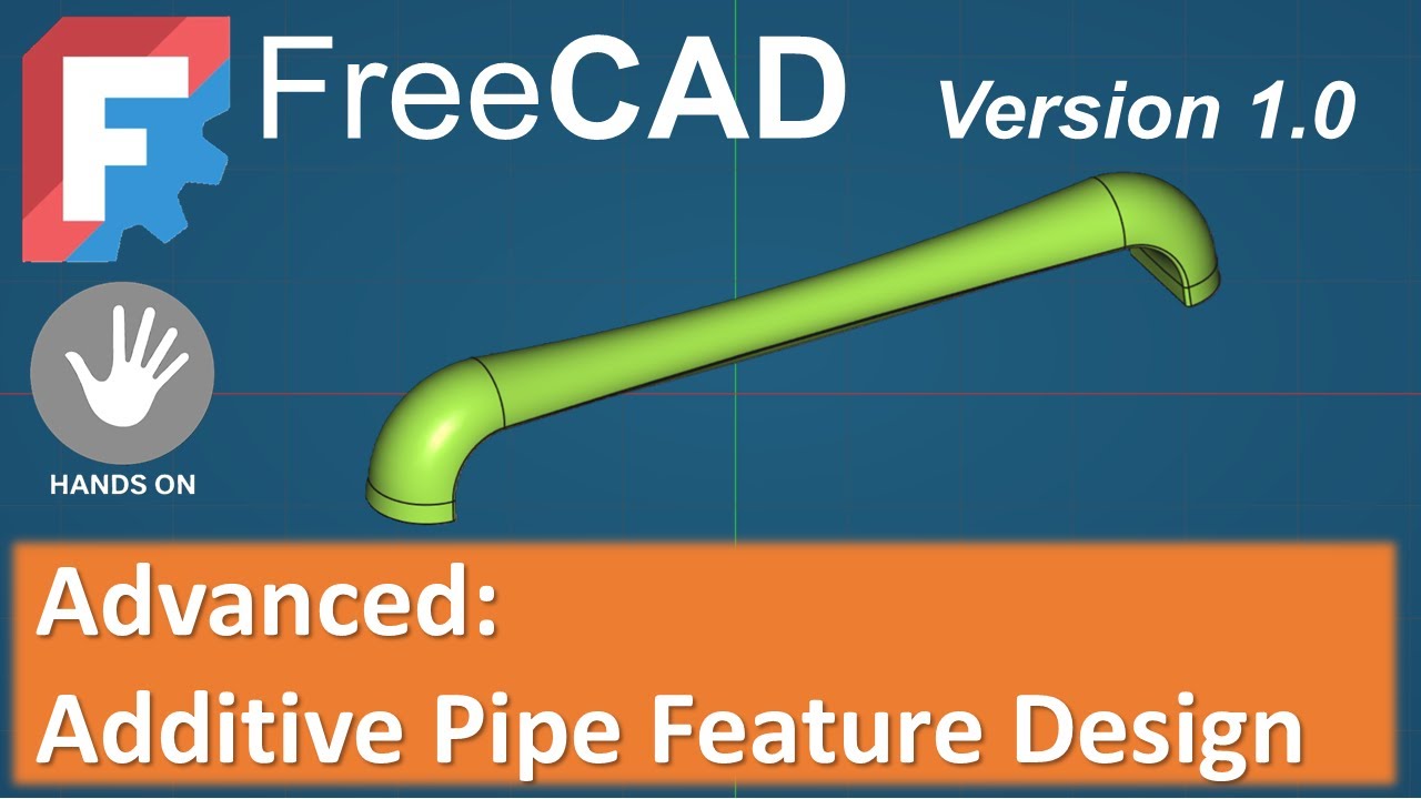 Freecad Additive Pipe Feature for Door Handle Design #freecadtutorial # ...