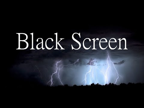 Gewittergeräusche mit Regen, 60 Minuten, Black Screen