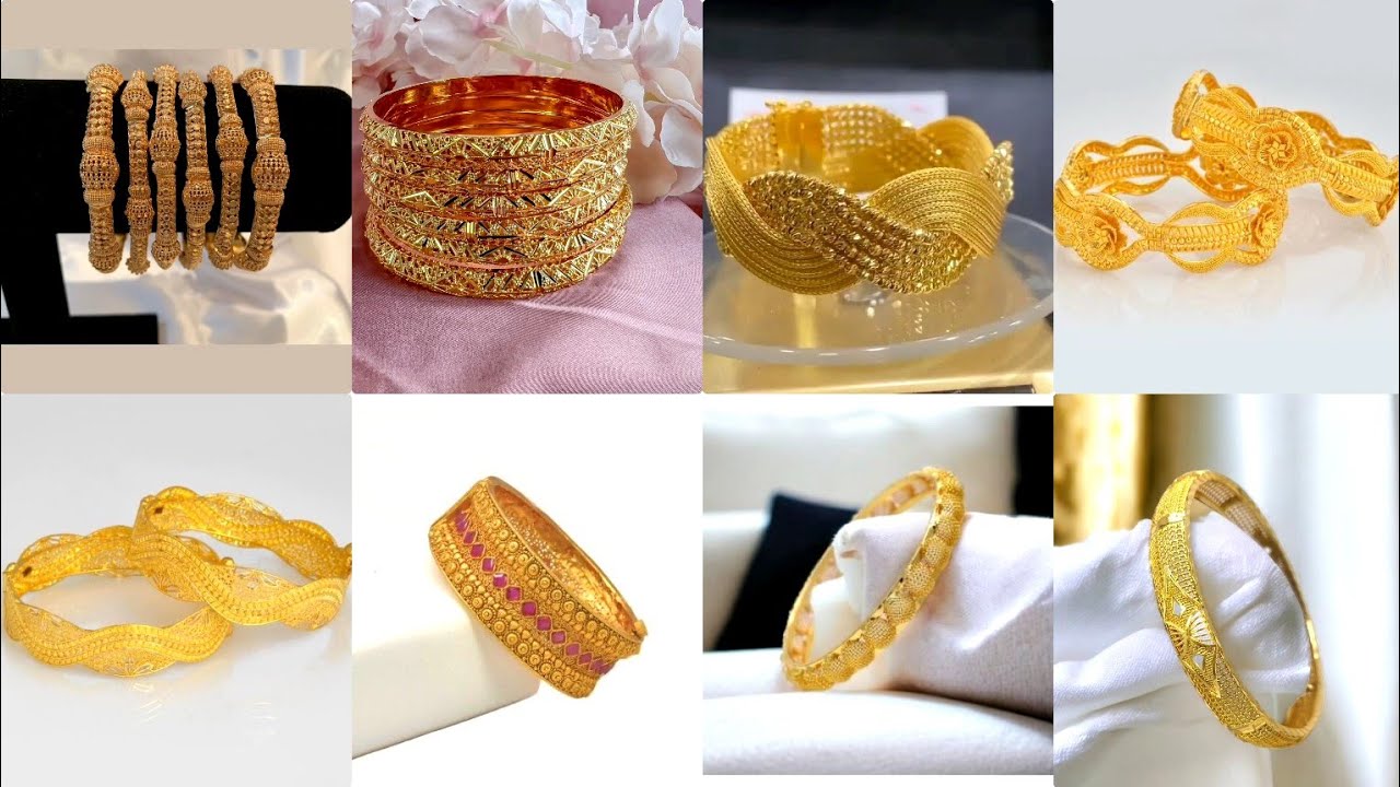 beautiful gold bangles new design for bridal letast design bangles ...