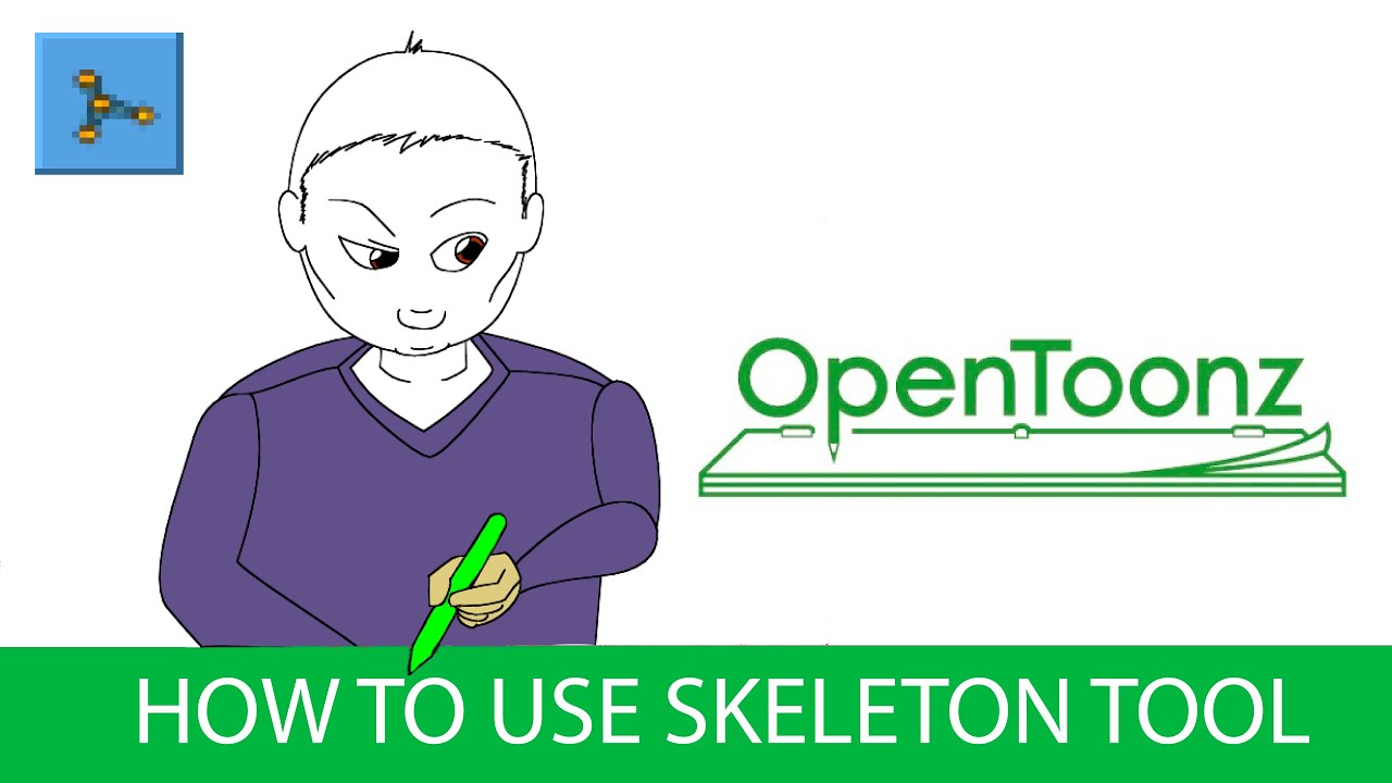 How to use skeleton tool - OpenToonz - YouTube