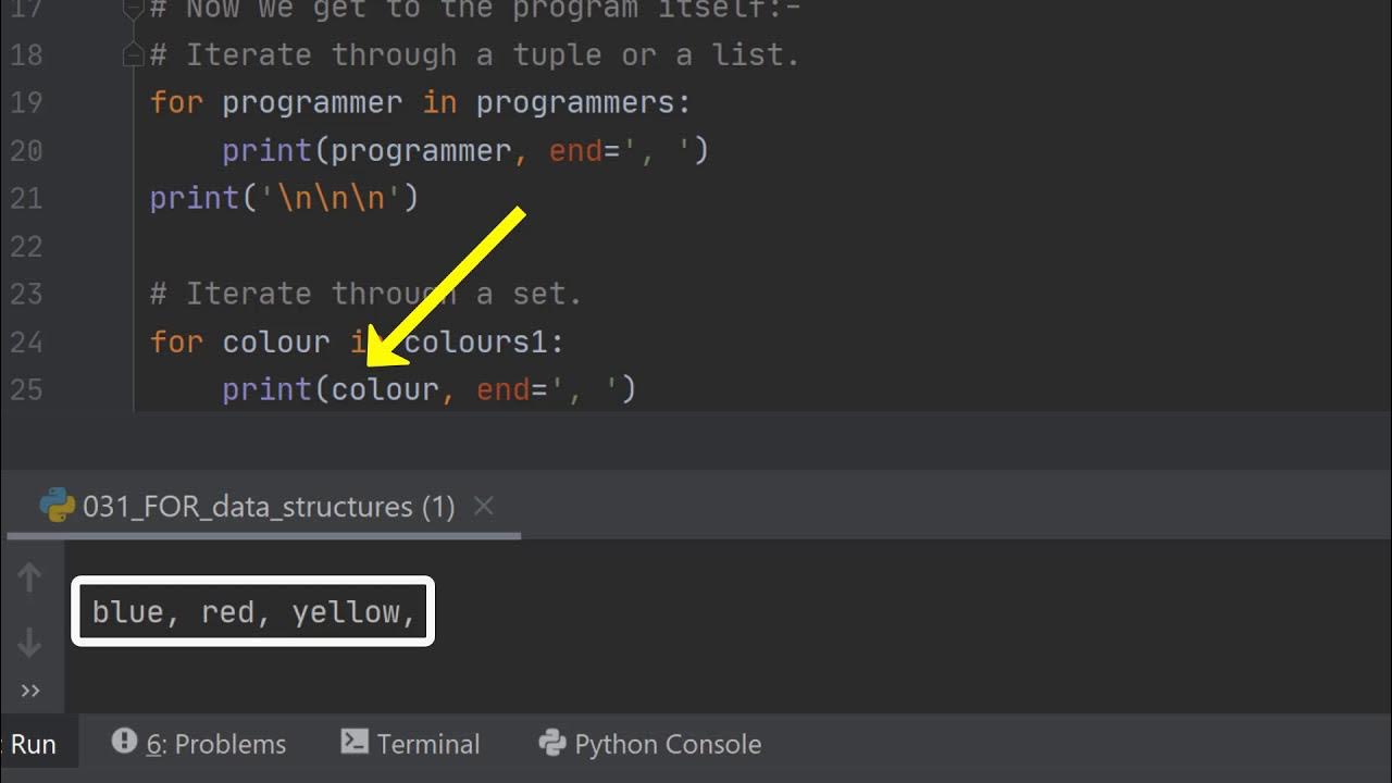 Python 031 - FOR loops with data structures - YouTube