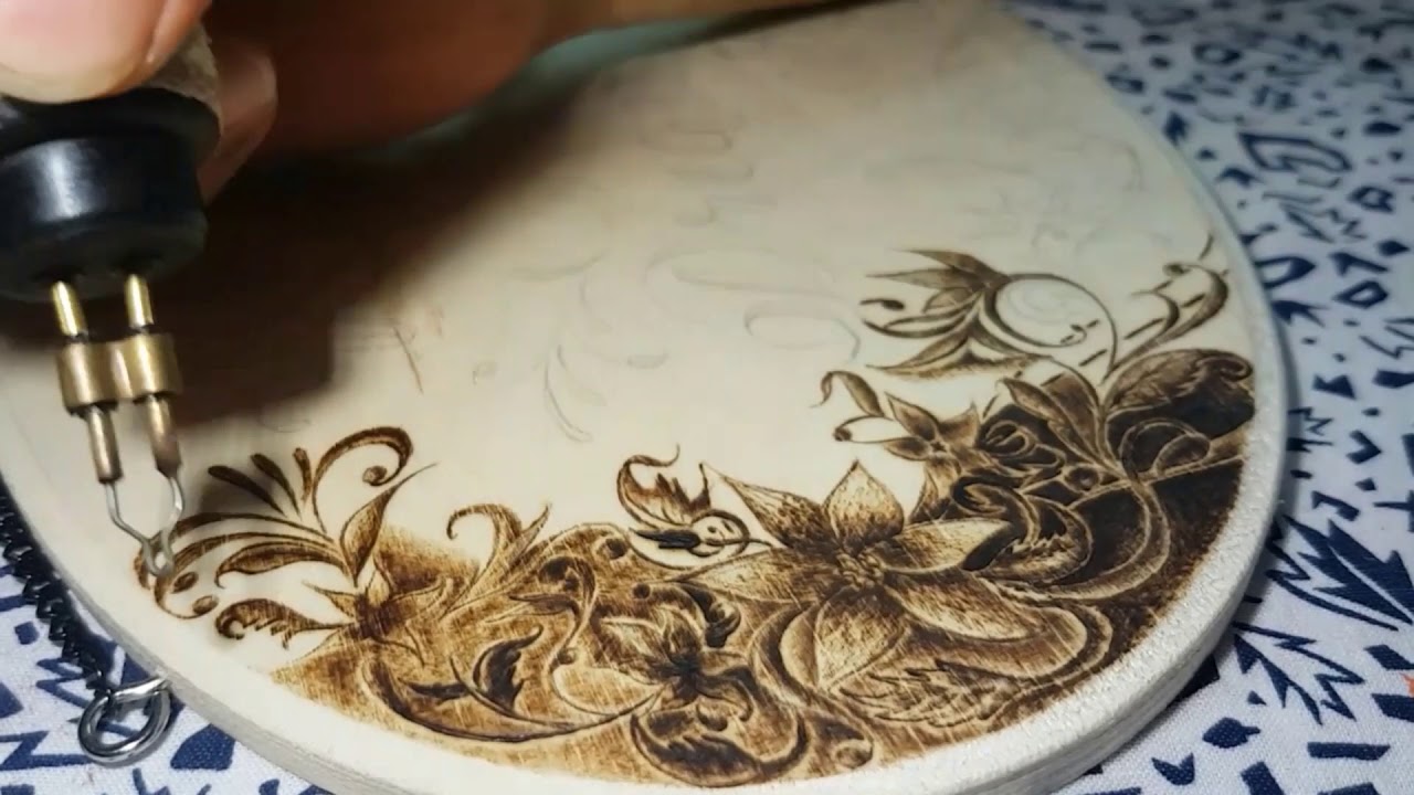 Timelapse Pyrography (work hard, dream big) - YouTube