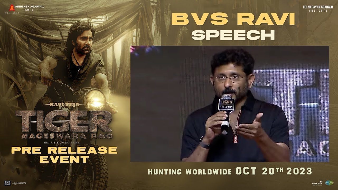 Director BVS Ravi Speech @ Tiger Nageswara Rao Pre Release Event ...