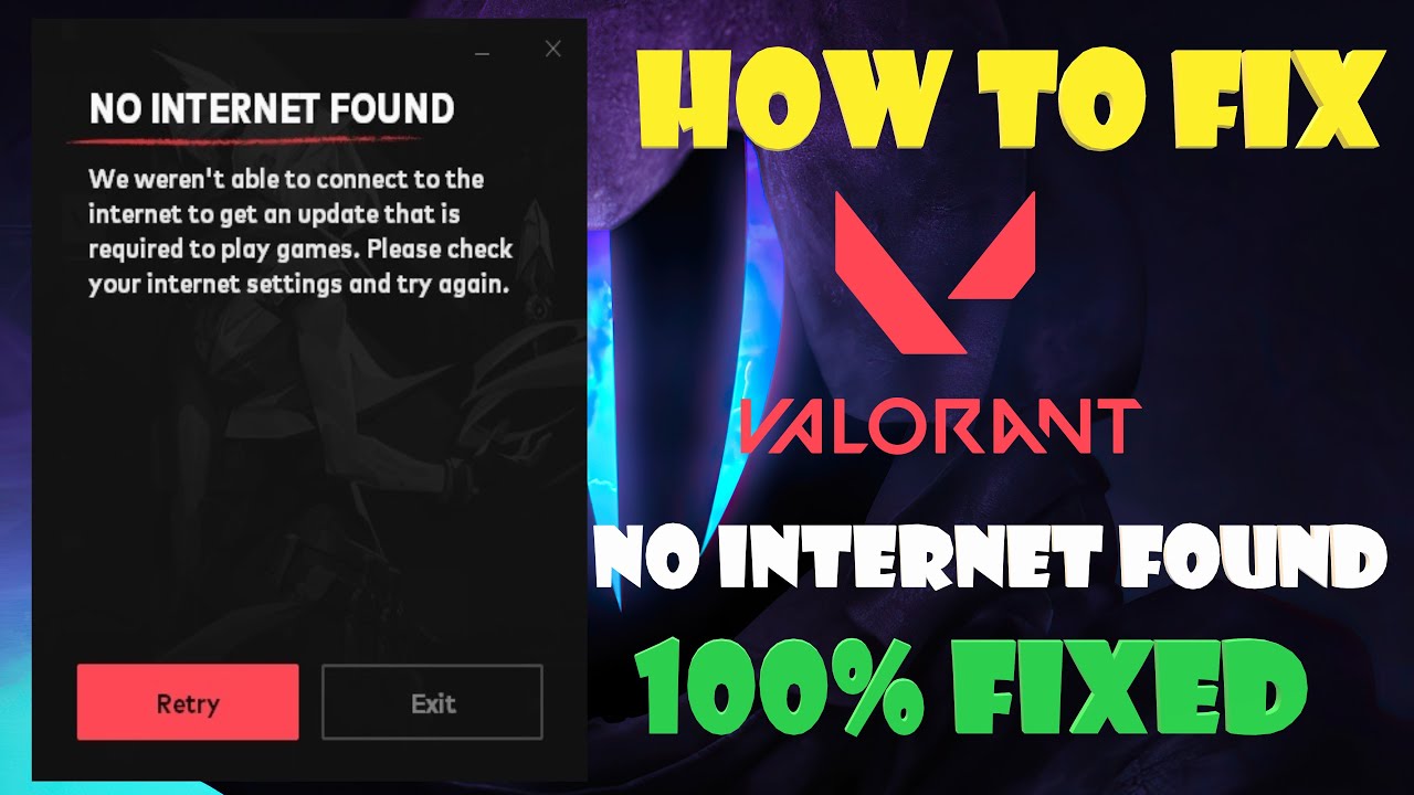 Fix valorant no internet found - windows 11/10/8/7 (2023) - YouTube
