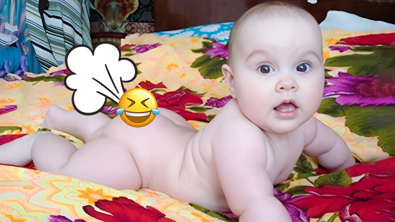 Try Not to Laugh at Adorable Baby Farts Caught on Camera - YouTube