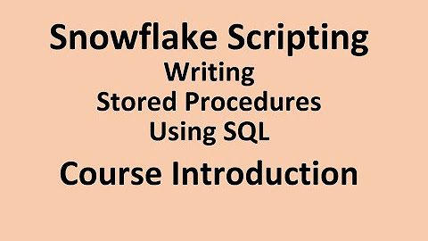 Snowflake Stored Procedures - YouTube