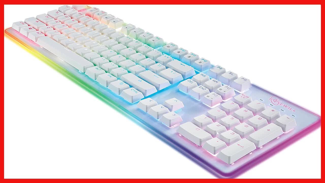 Great product - ROSEWILL Gaming White Keyboard, RGB LED Backlit Wired ...