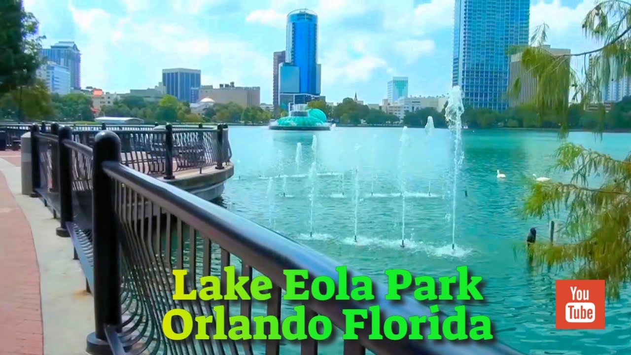 Exploring Lake Eola Park in Orlando Florida (Outside The Bubble) - YouTube
