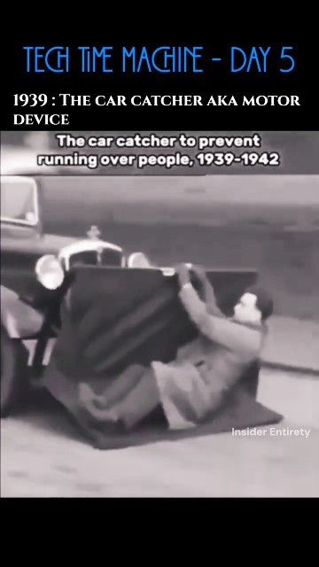 Day5: 1939’s Weird “Car Catcher” to Save Pedestrians! 🚗🛑 #history #old ...