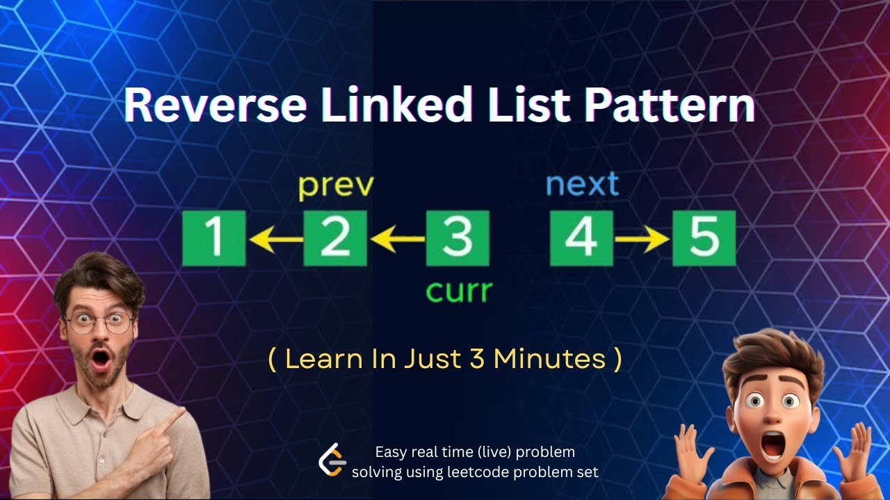 Reverse Linked List in 3 Mins 🔥DSA Leetcode pattern 🤯 - YouTube