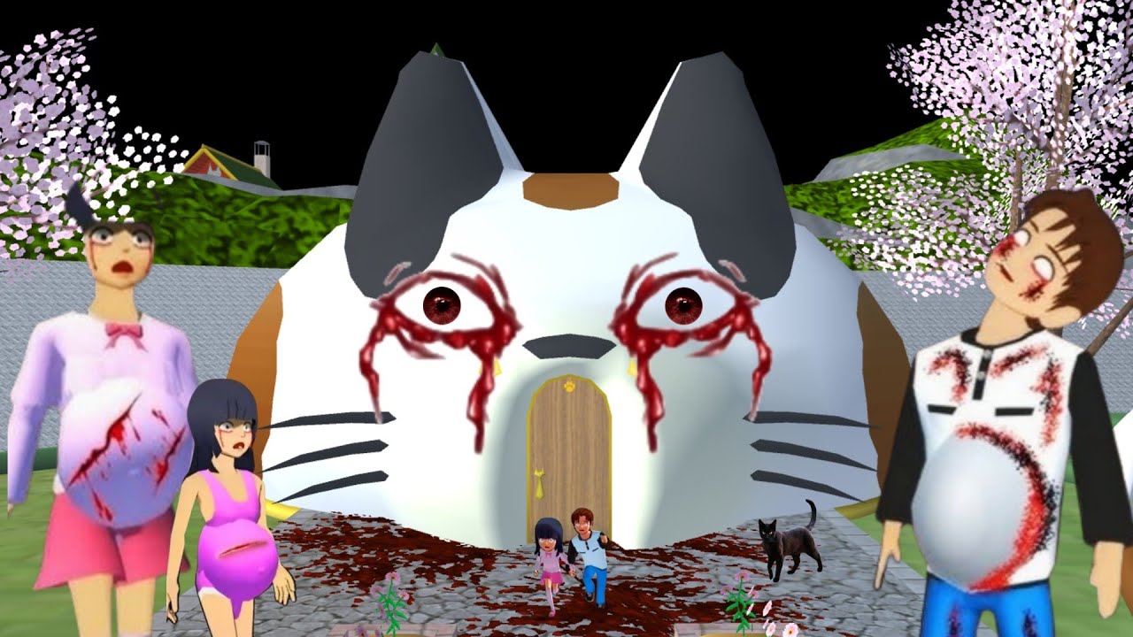 There's a Secret cat Zombie Haunted Yutamio || sakura school simulator ...