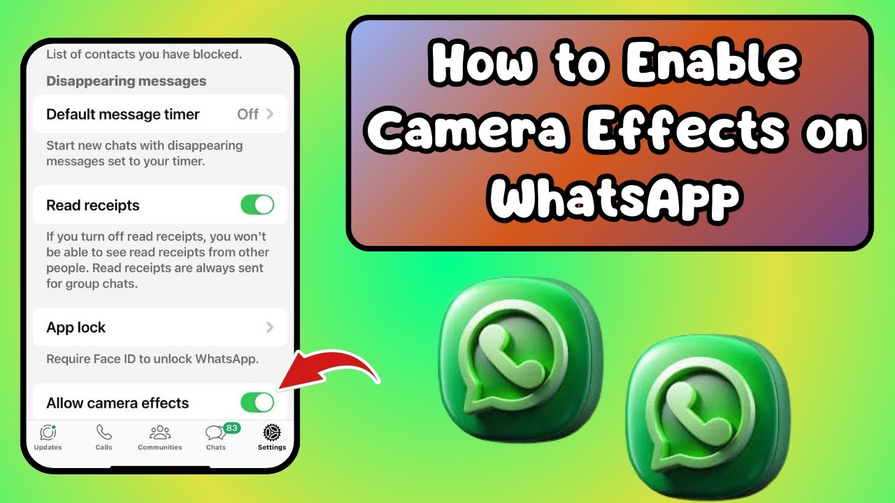 How to Enable Camera Effects on WhatsApp - YouTube