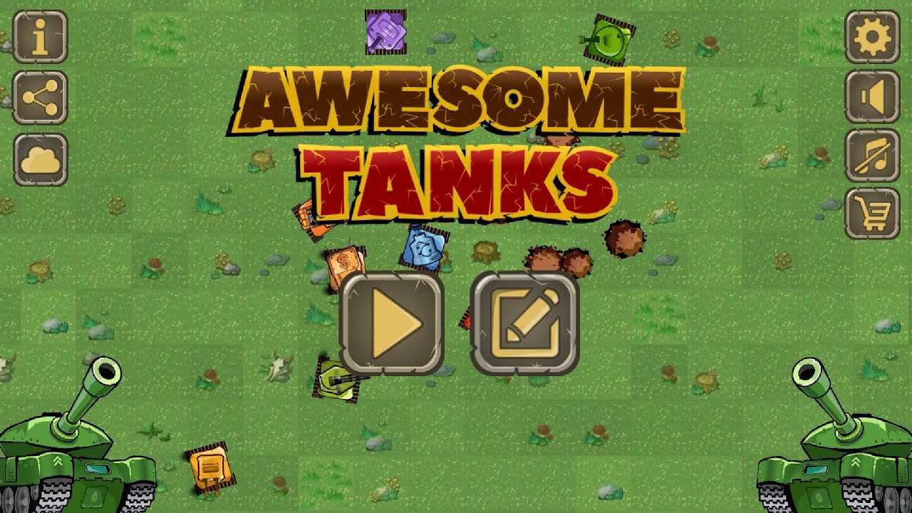 Awesome Tanks Game_ Trò chơi xe tăng_Từ thành 1 đến thành 15 - YouTube