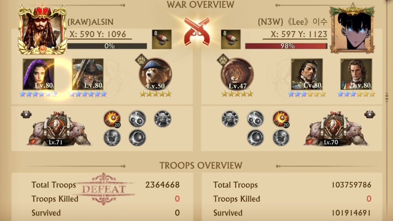 kingdom raid reports | K787 | ALSIN | Guns of Glory - YouTube