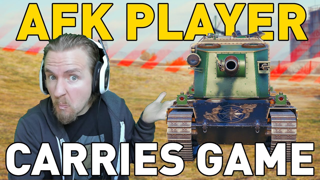 AFK PLAYER CARRIES GAME! World of Tanks - YouTube